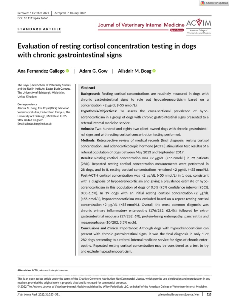 Veterinary Internal Medicne - 2022 - Gallego - Evaluation of Resting ...