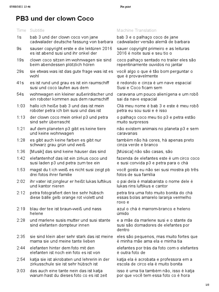 PB3 Und Der Clown Coco | PDF