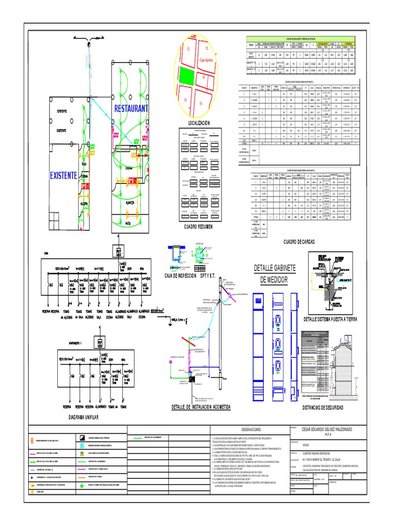 Plano Cesar - Modelo | PDF | Cable | Ingeniero civil
