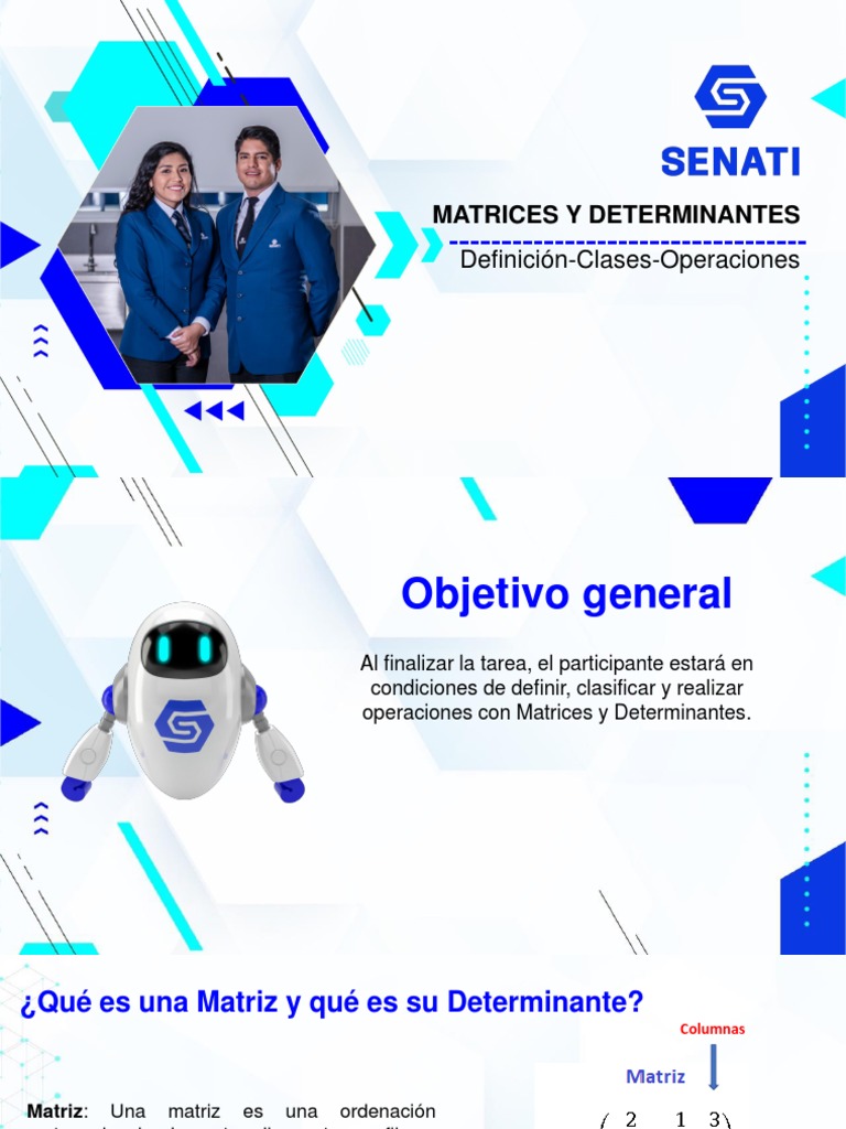 01 PPT Matrices y Determinantes | PDF | Métodos y materiales de enseñanza