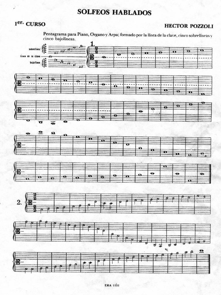 Pozzoli Solfeos Hablados y Cantados | PDF