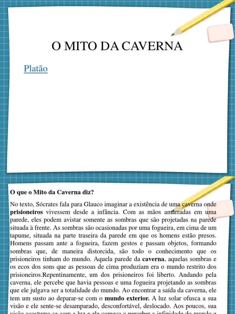 Slide o Mito Da Caverna | PDF | Platão