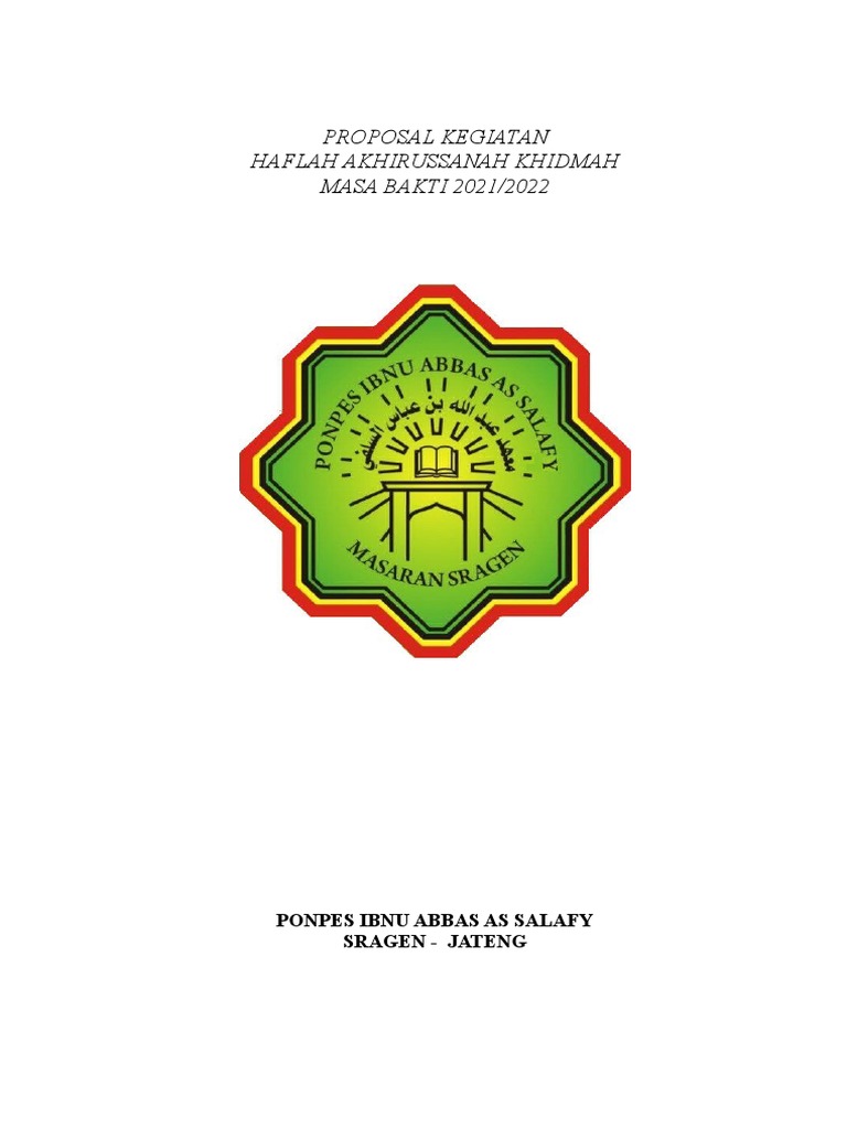 Contoh - Proposal Haflah Akhirussanah | PDF