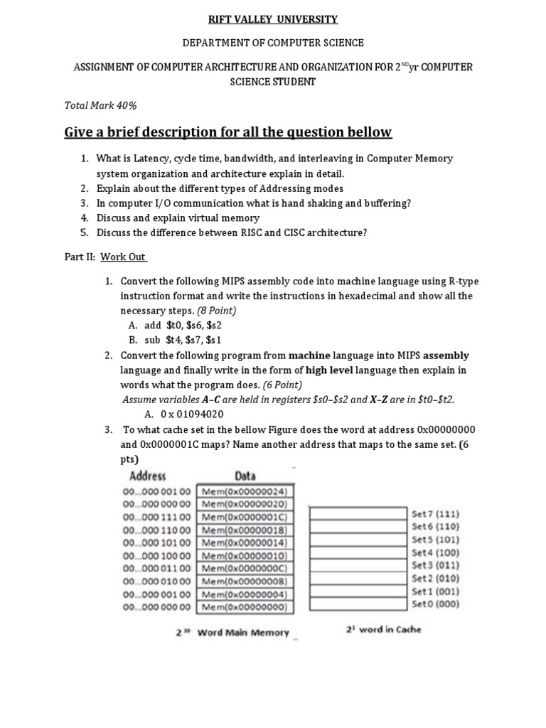 Assignment of CAO | PDF
