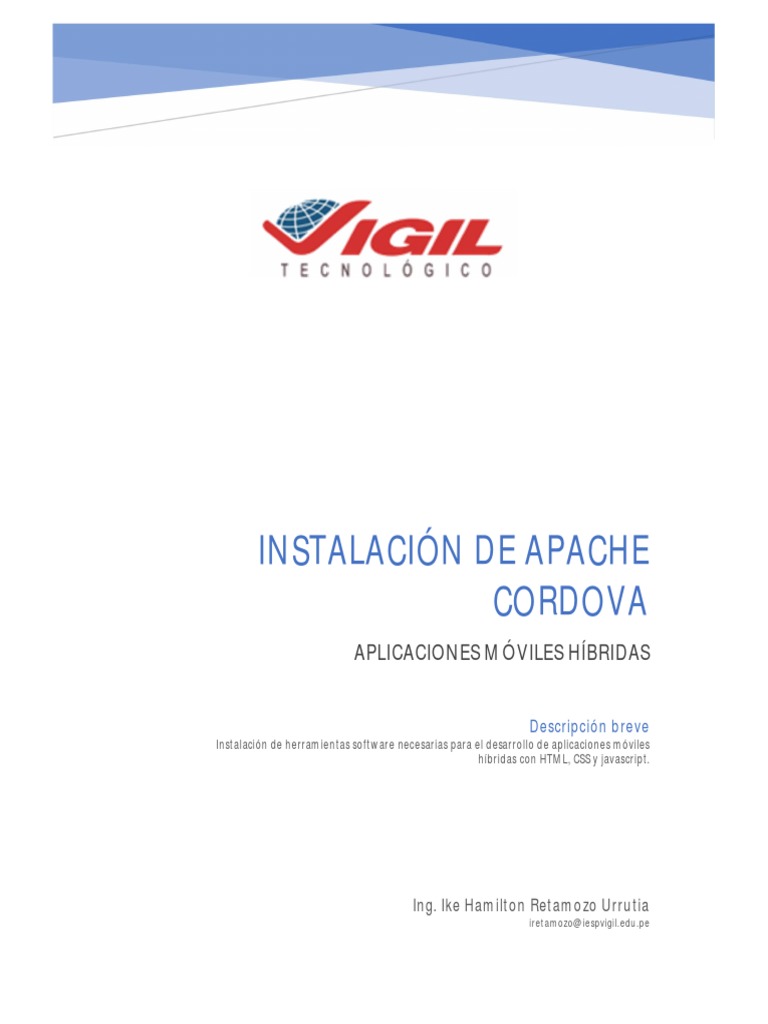 Instalando Apache Cordova | PDF | Aplicación movil | Archivo de computadora Instalando Apache Cordova | PDF | Aplicación movil | Archivo de computadora
