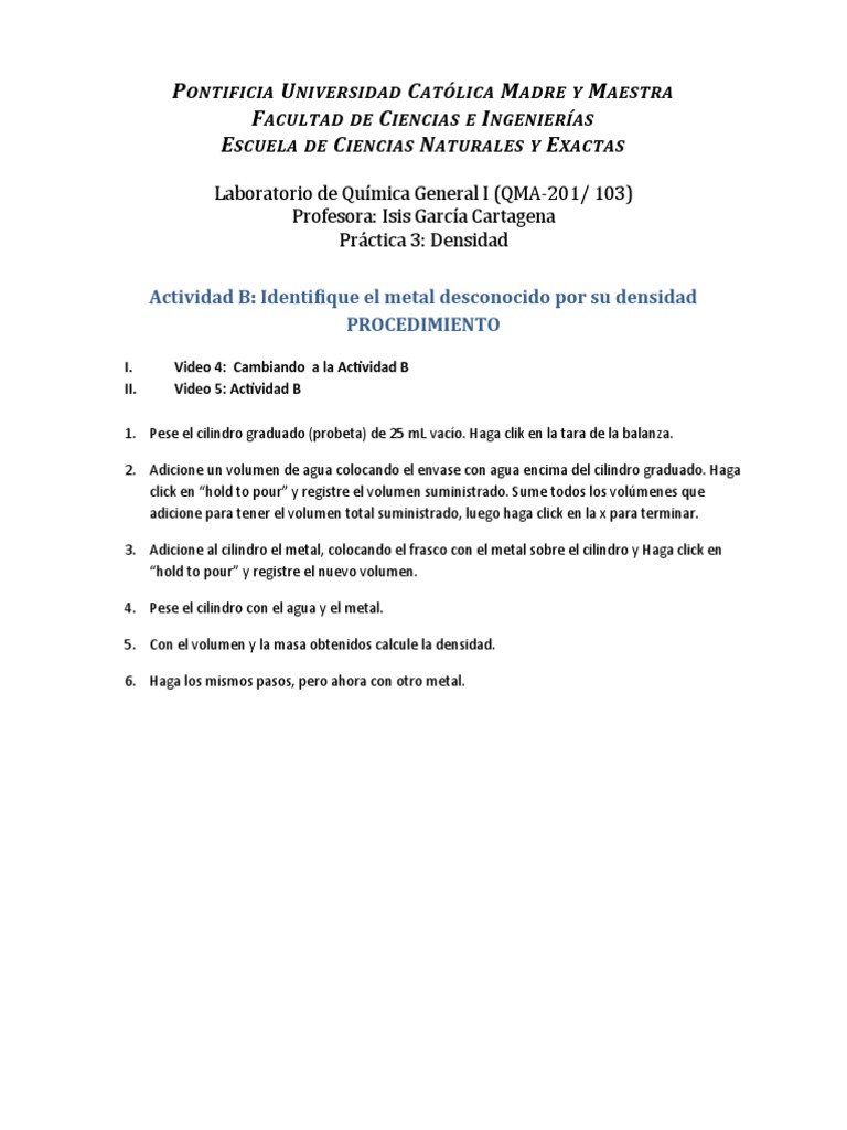 Práctica 3. Ejercicio 2. Actividad B | PDF | Rieles | Química