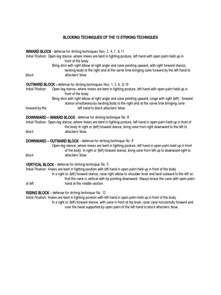 Arnis Module 3 Blocking Forms | PDF