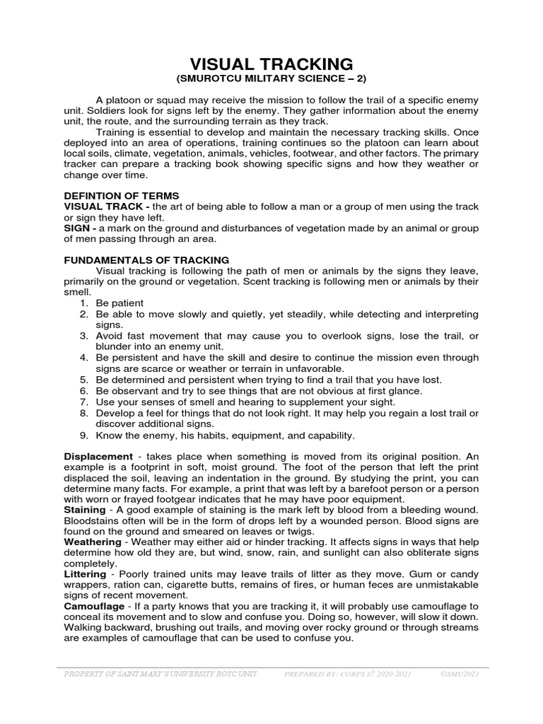 Visual Tracking | PDF | Battalion | Military