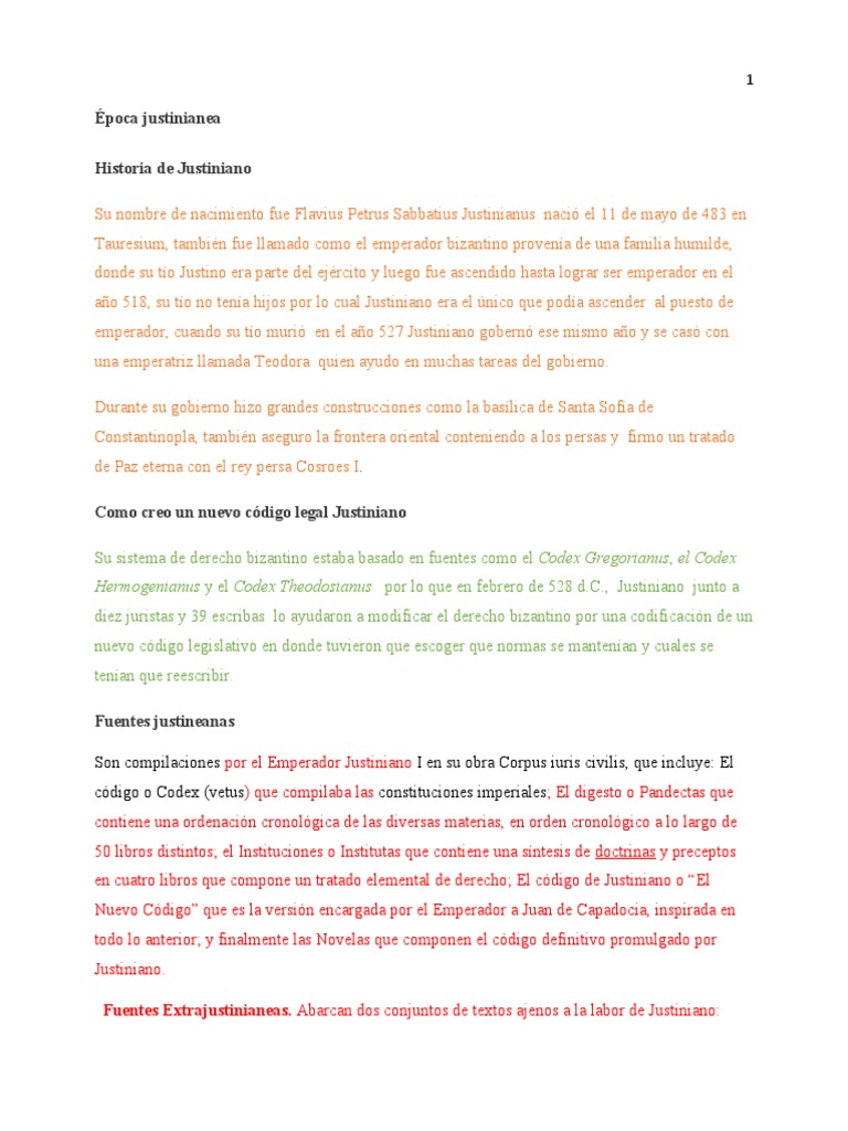 Legado del Derecho Justiniano | PDF | Justiniano I | imperio Bizantino