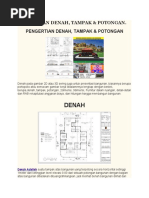 Notasi dan Jenis Gambar Potongan Bangunan | PDF