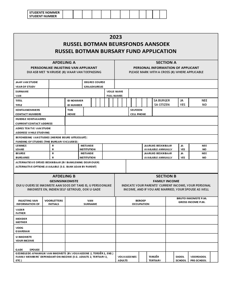 Form Russel Botman | PDF
