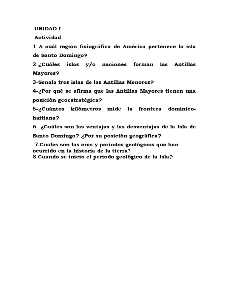 Unidad I Tarea Geo | PDF