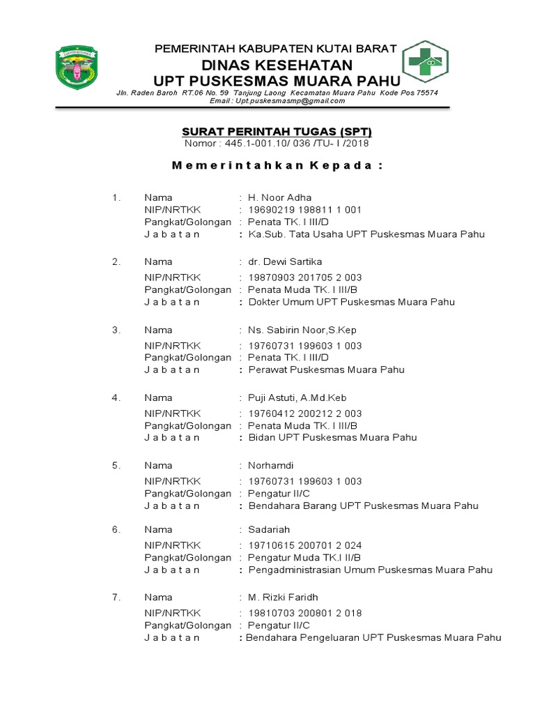 SURAT TUGAS Kaji Banding TIM POK. Akreditasi | PDF