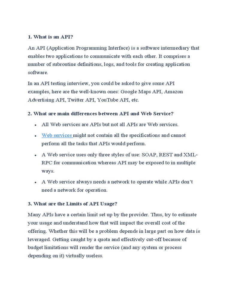 Api Autoamtion Testing Pdf Representational State Transfer Soap