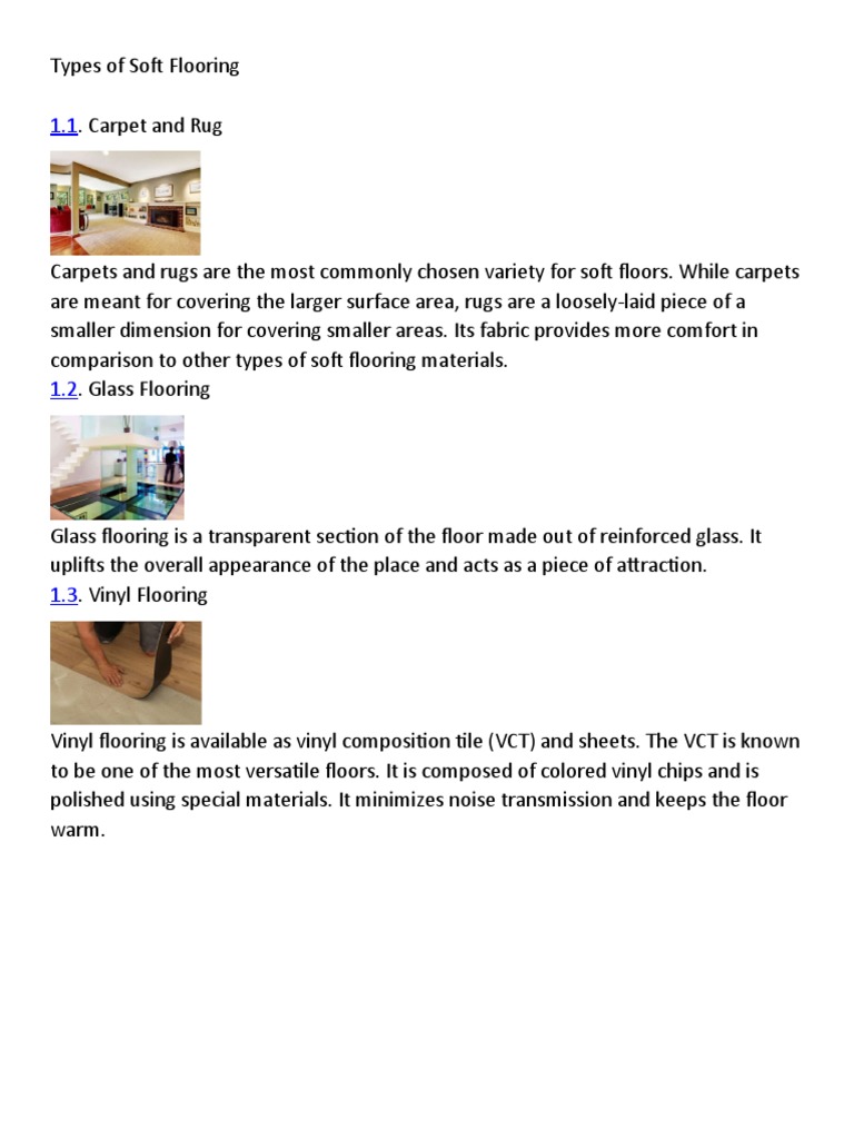 Types of Soft Flooring | PDF