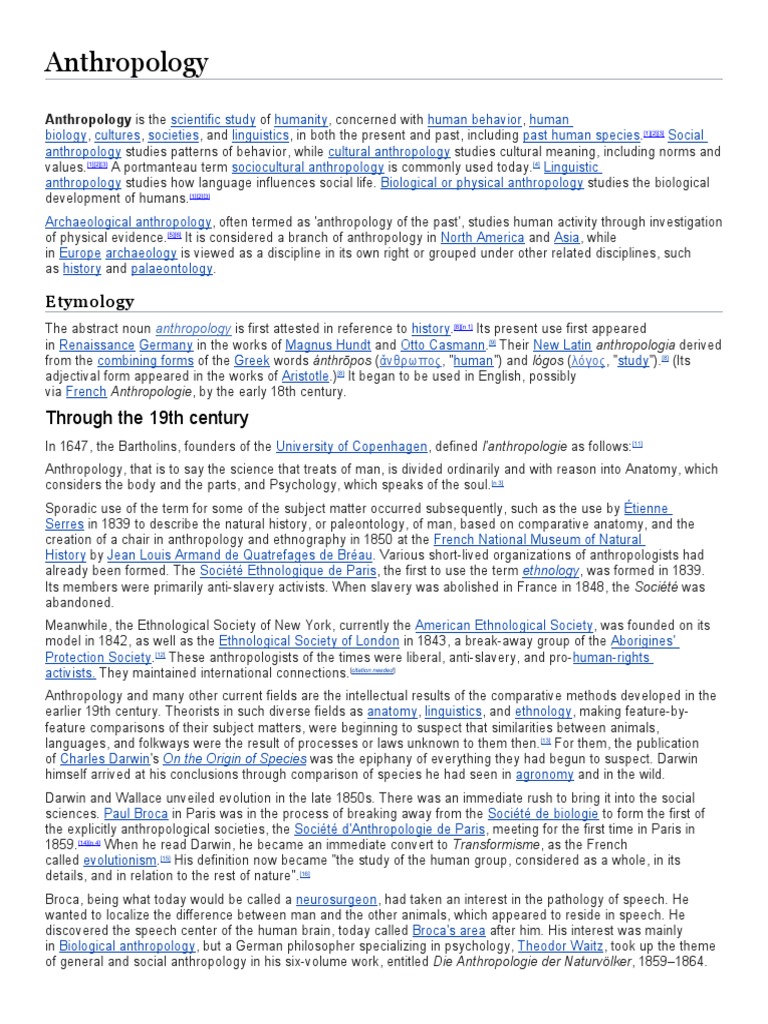 Anthropology | PDF | Anthropology | Science