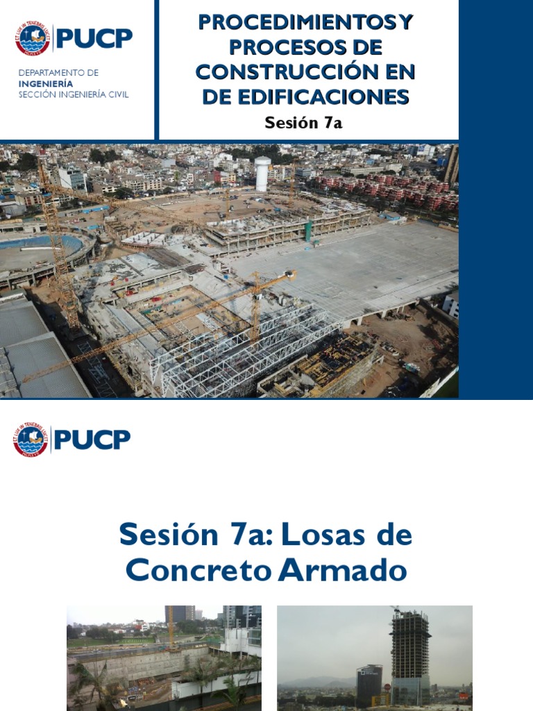 Procesos constructivos de losas de concreto armado en edificaciones | PDF | Hormigón ...