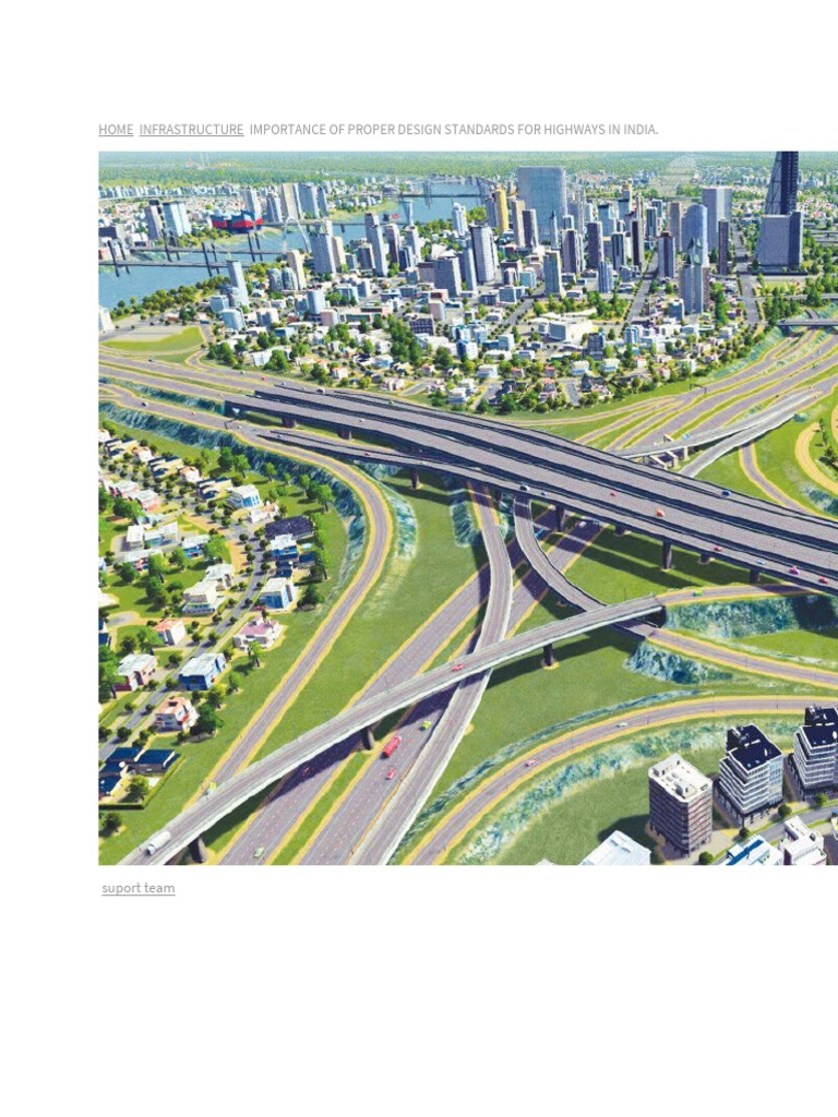 Four-Way Road Junction Design Standards | PDF | Road | Surveying
