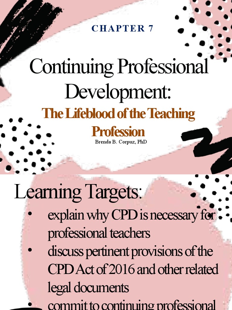 CPD The Lifeblood | PDF | Teachers | Professional Development
