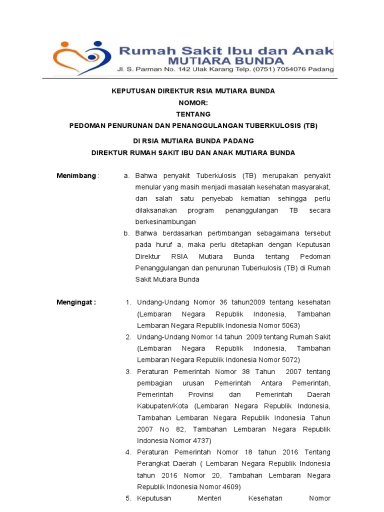 Contoh Pedoman TB KK Yuni | PDF