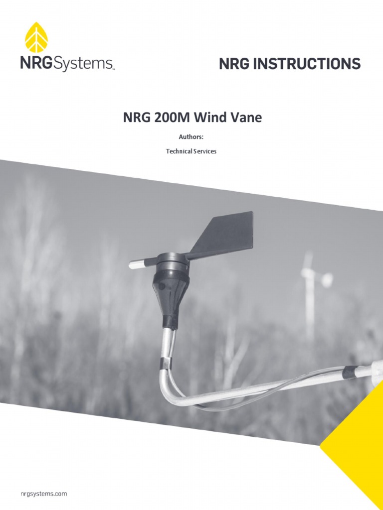 NRG 200M Wind Vane Instructions | PDF | Sensor | Calibration