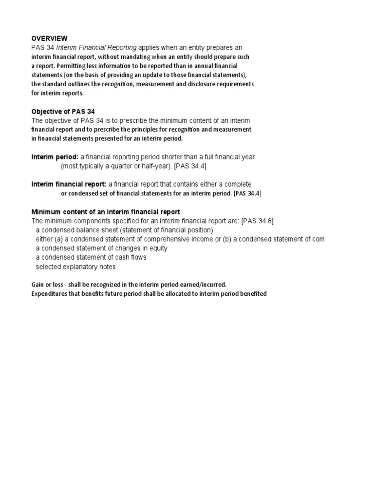 Interim FS Template | PDF | Financial Statement | Expense