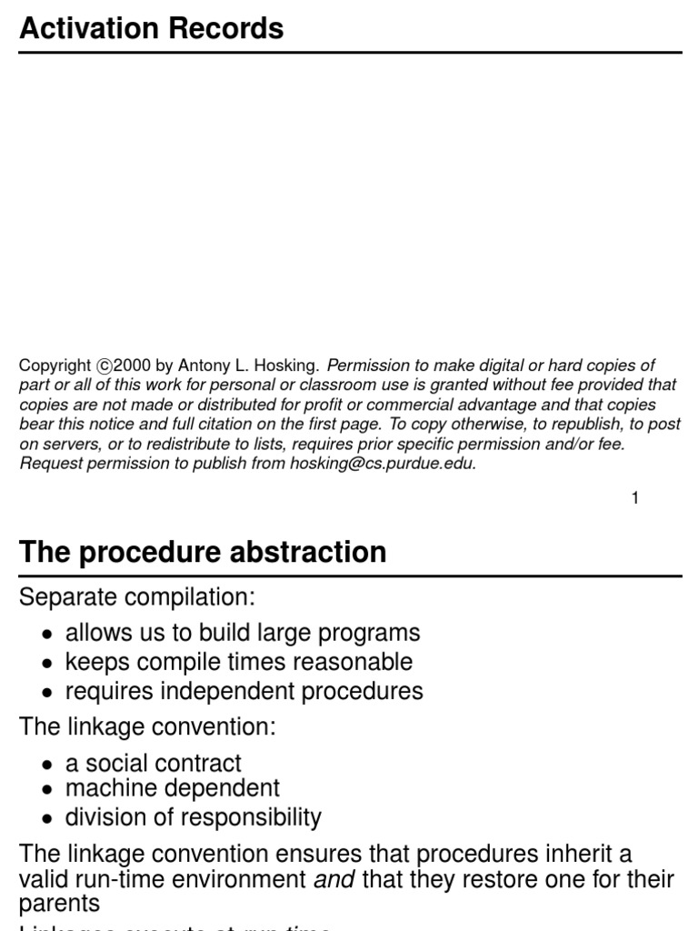 2000 by Antony L. Hosking. Permission To Make Digital or Hard Copies of | PDF | Subroutine ...