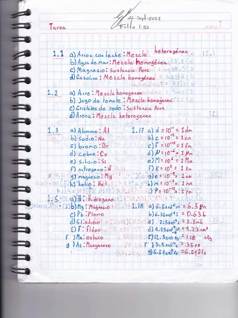 Ejercicios Libro Quimica | PDF