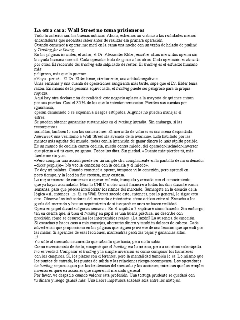 Relato de Inversiones Wall Streat j1 | PDF