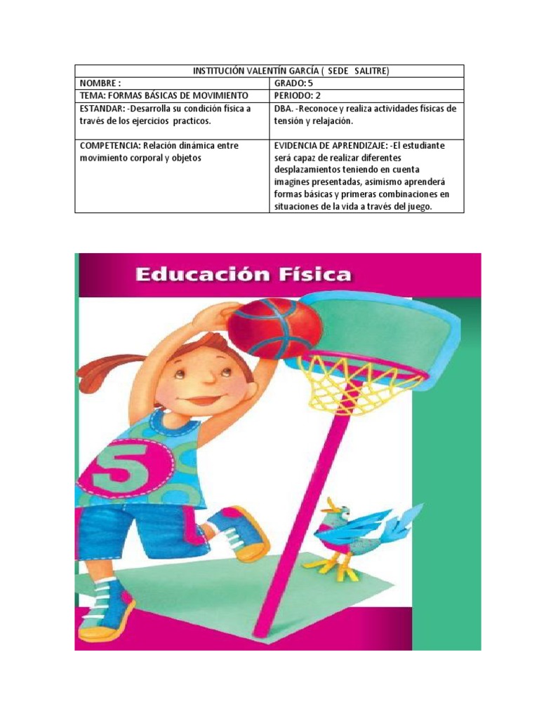 GUIA EDUCACIÓN FÍSICA 2 Periodo | PDF | Corriendo