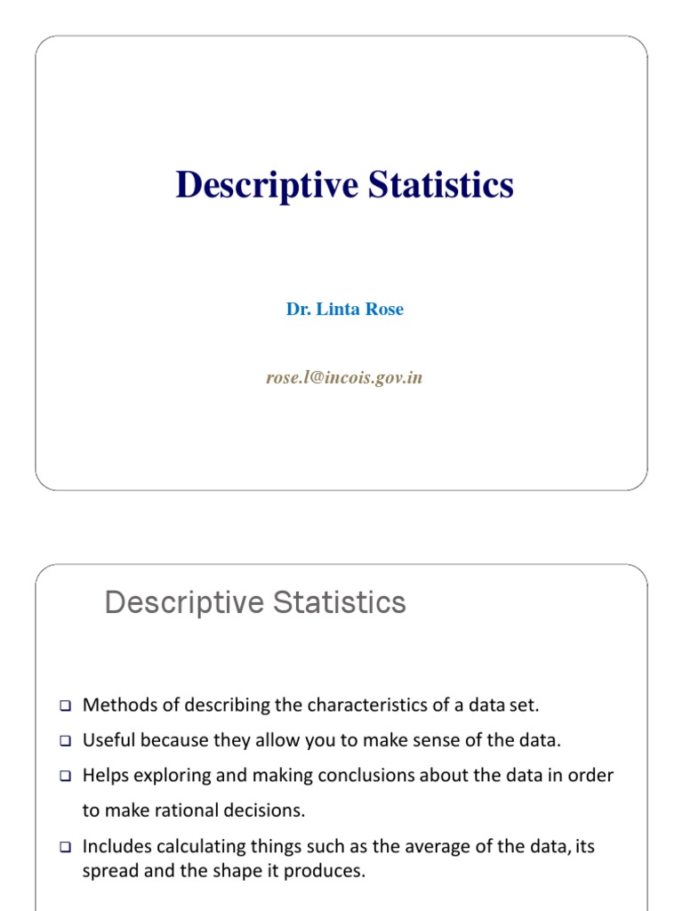Descriptive Statistics Explained: Measures of Central Tendency, Spread ...
