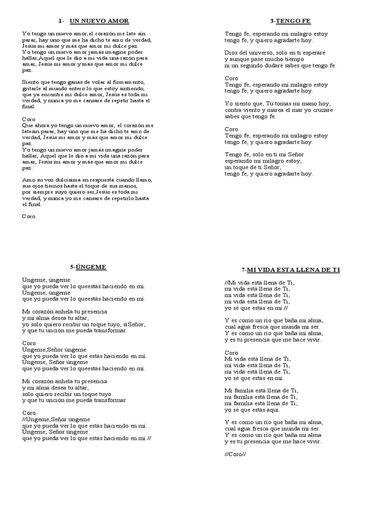 Canciones de Fe y Devoción | PDF | Amor | Cristo (título)