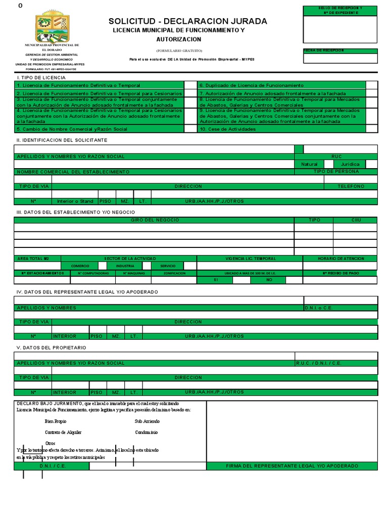 Solicitud Licencia PDF | PDF