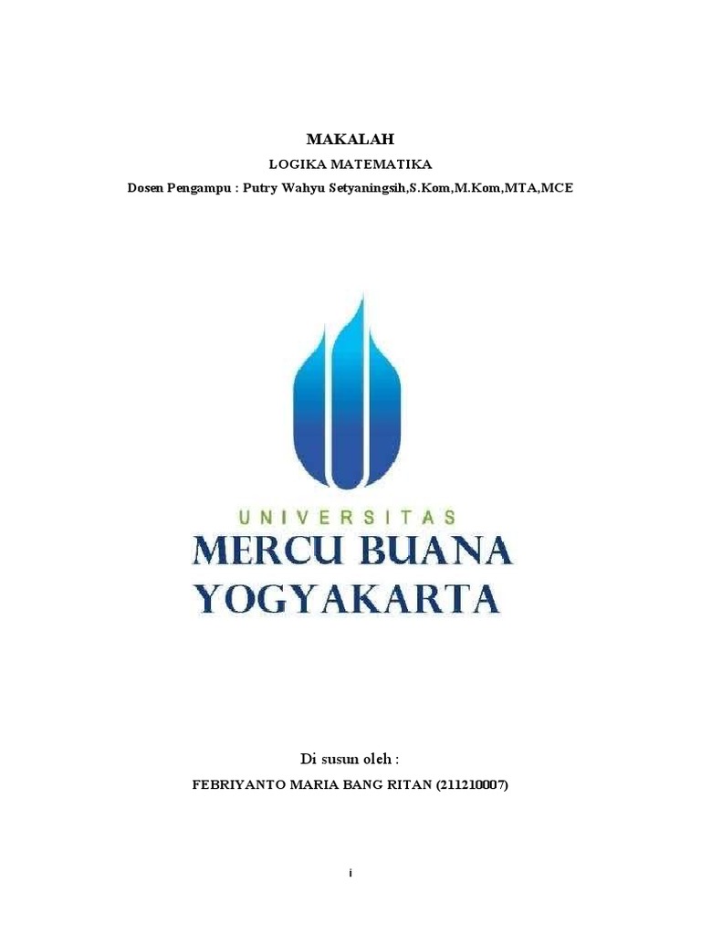 Pemahaman Logika Matematika Dasar | PDF | Seni & Disiplin Bahasa