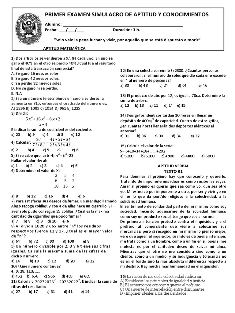 Examen Simulacro 3 | PDF | Importar | Redox