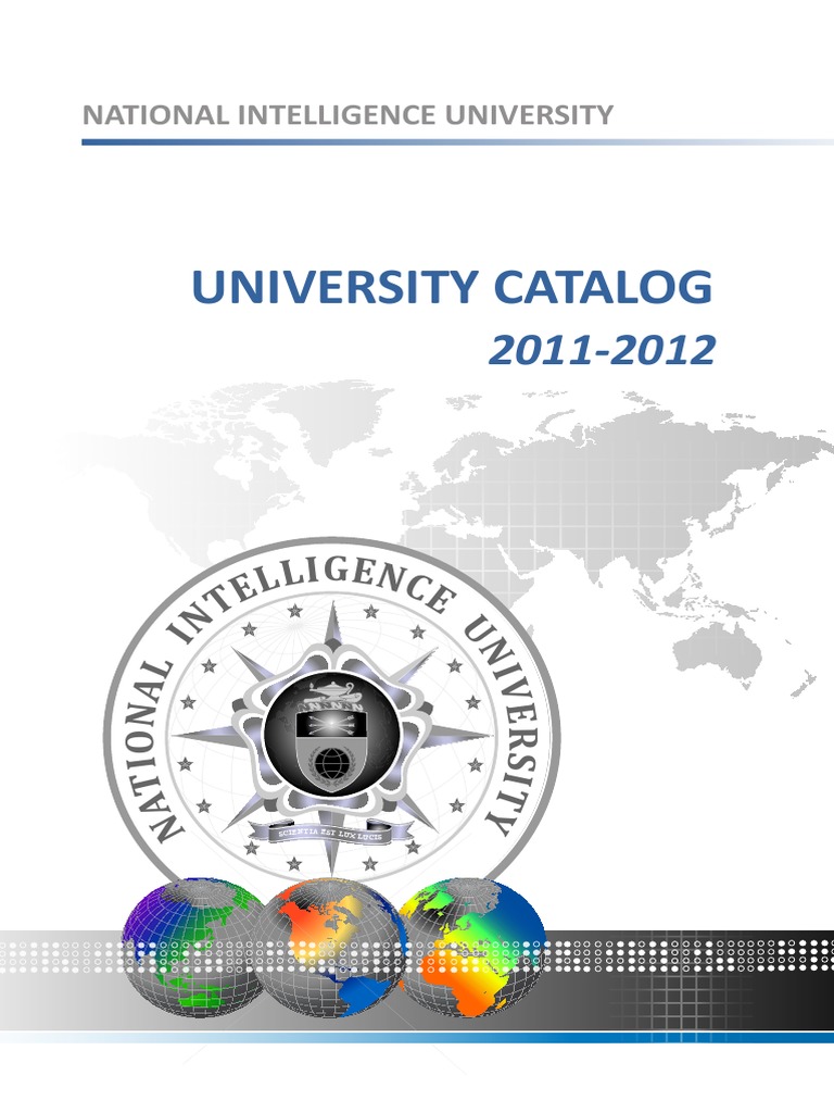National Intelligence University Catalog | PDF | United States ...