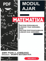 Modul Ajar Sistem Persamaan Dan Pertidaksamaan Linier Kelas X | PDF