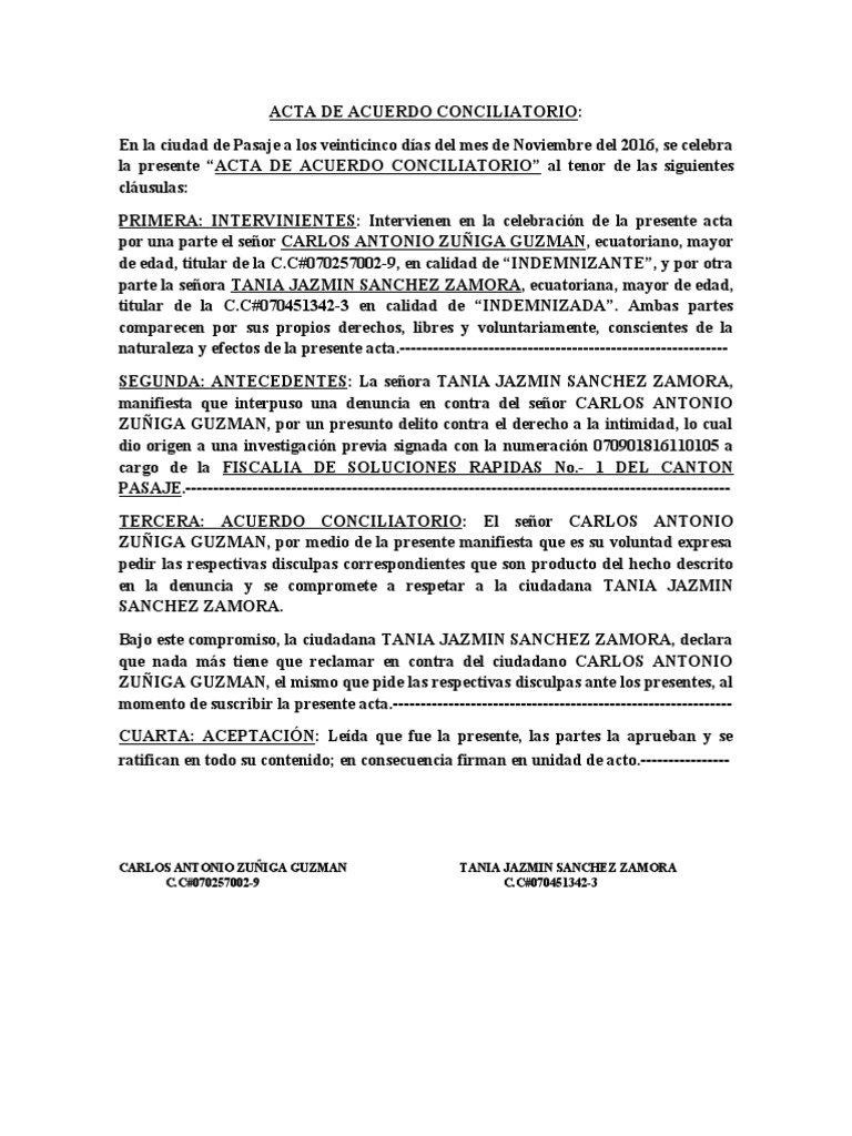 Acta (Menor) Armijos | PDF Acta (Menor) Armijos | PDF