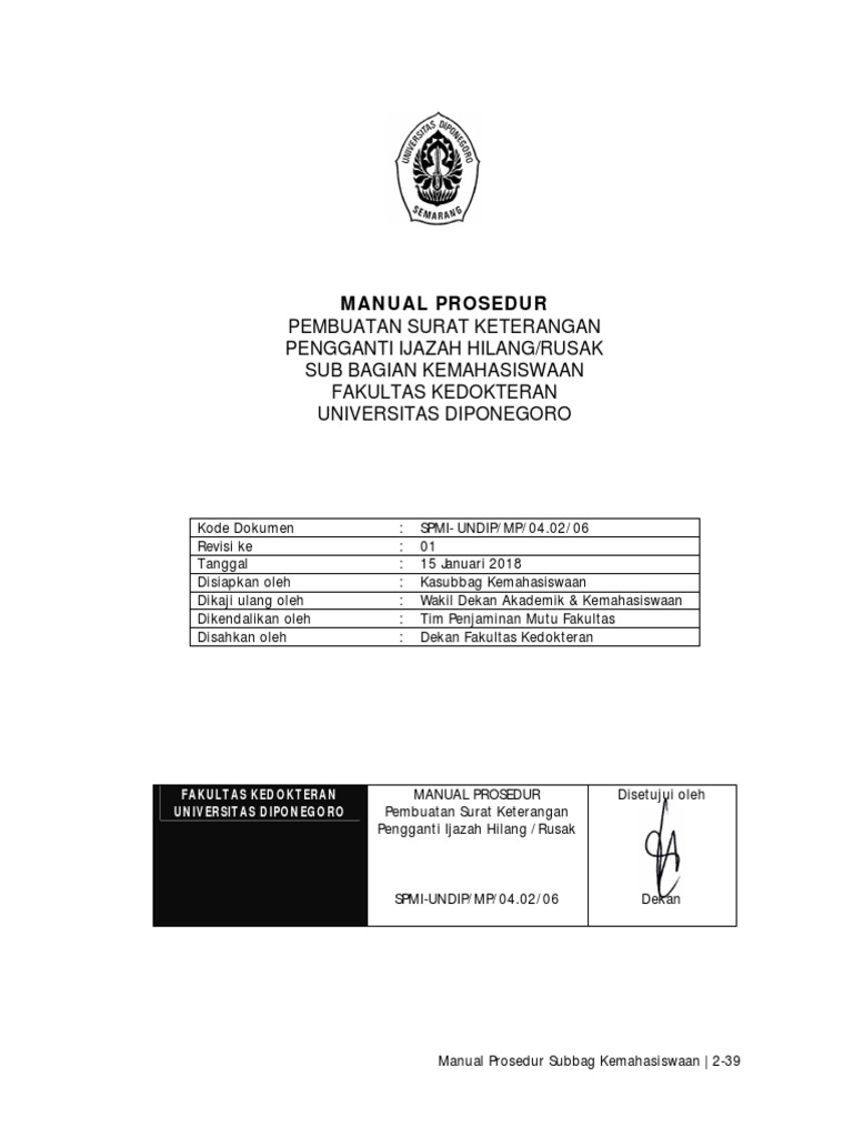 6 - MP SKet Pengganti Ijazah | PDF