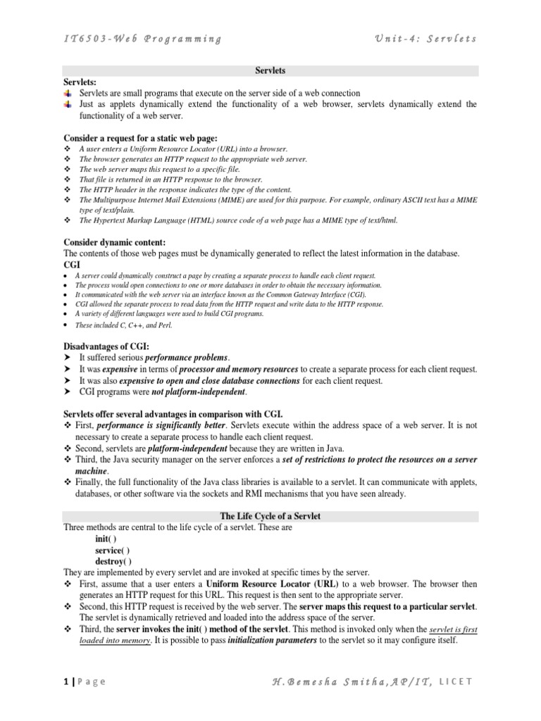 Servlets | Download Free PDF | Networking | Internet & Web
