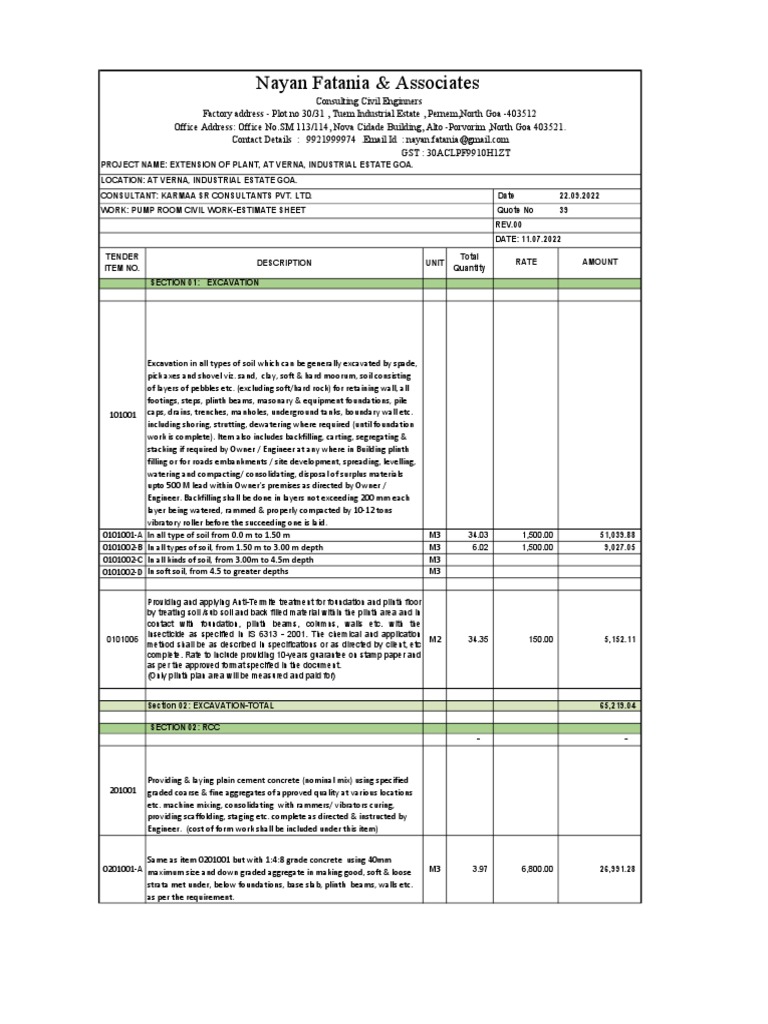 Siemens Quote For Pump Room | PDF | Concrete | Masonry