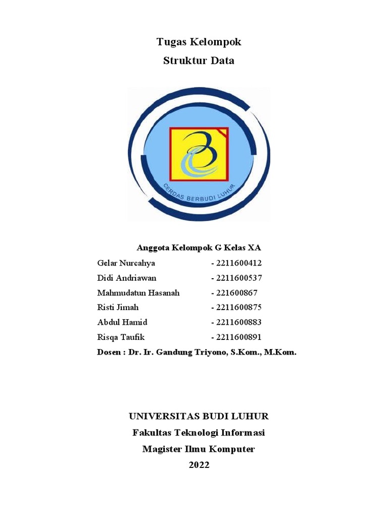 Tugas Struktur Data XA Kelompok G | PDF