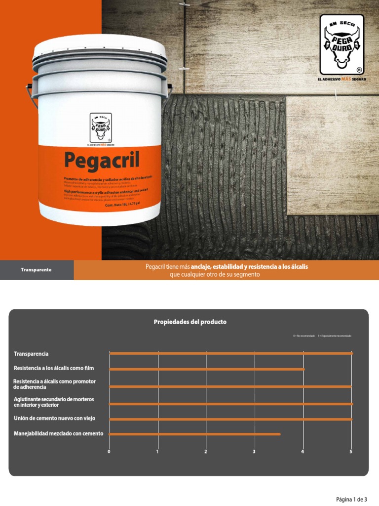 Pegacril FT | PDF | Hormigón | Cemento