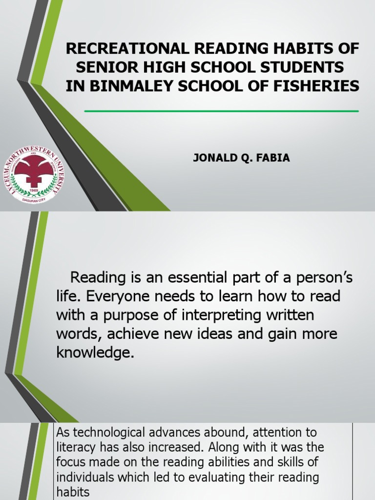 Recreational Reading Habits | PDF | Questionnaire | Cognitive Science