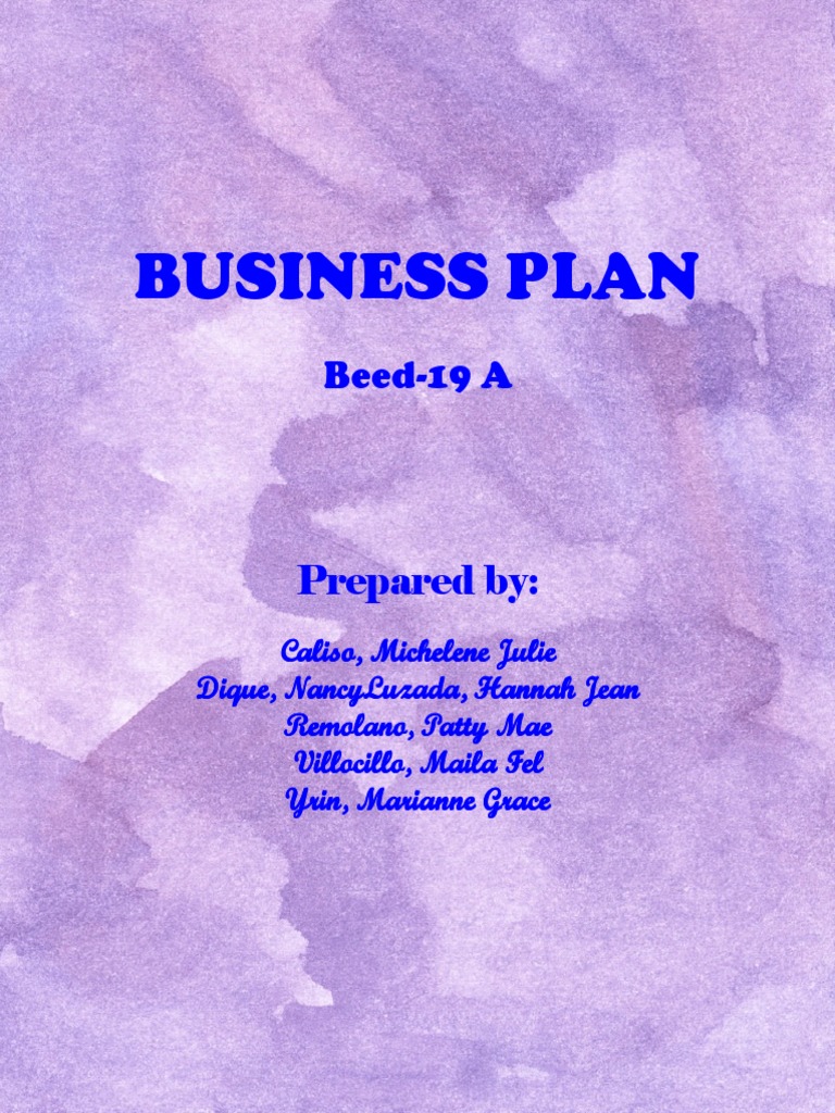 CHEESY UBE CORN JELLY BUSINESS PLAN | PDF | Equity (Finance) | Food And Drink