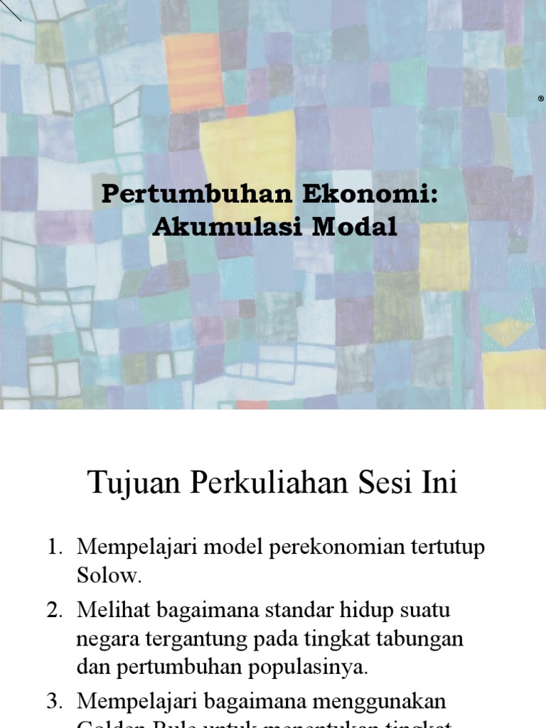 Pertumbuhan Ekonomi Jangka Panjang | PDF