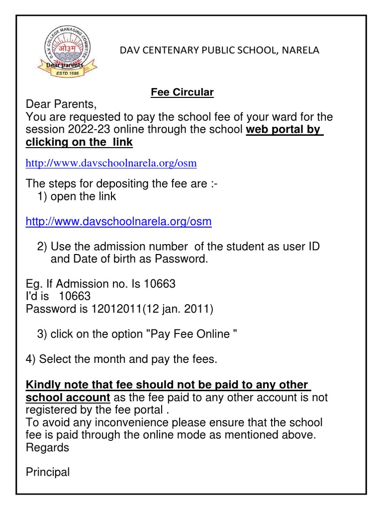 FEe CIRCULAR-1 | PDF | Career & Growth | Finance & Money Management