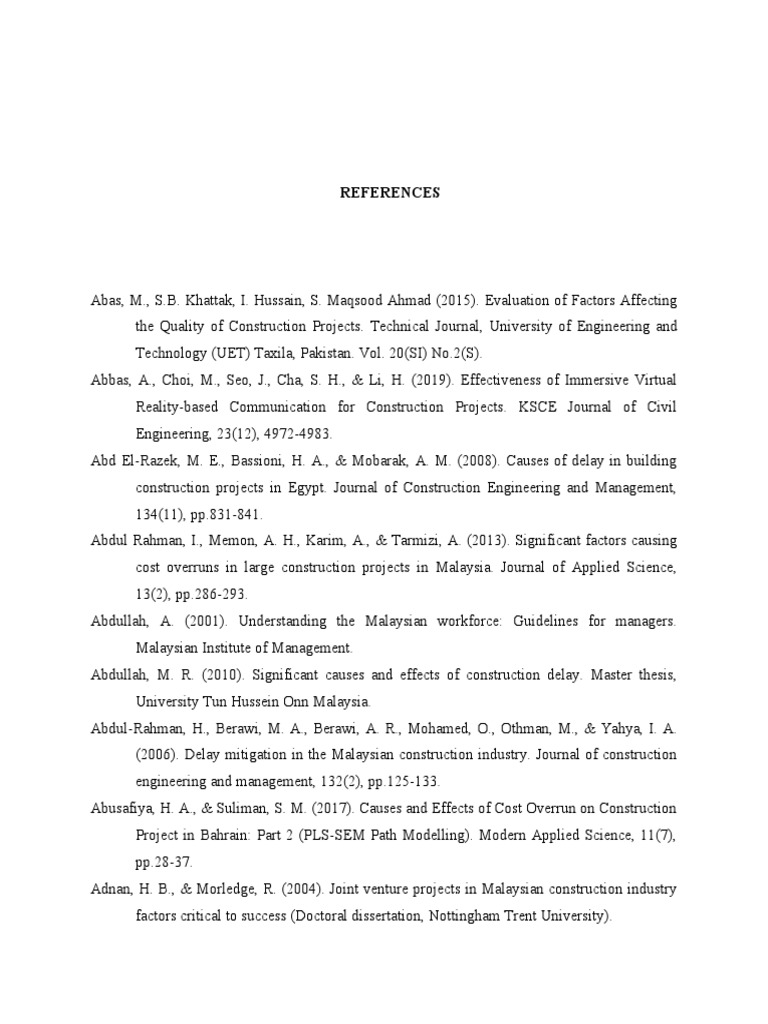 REFERENCES | PDF | Project Management | Engineering