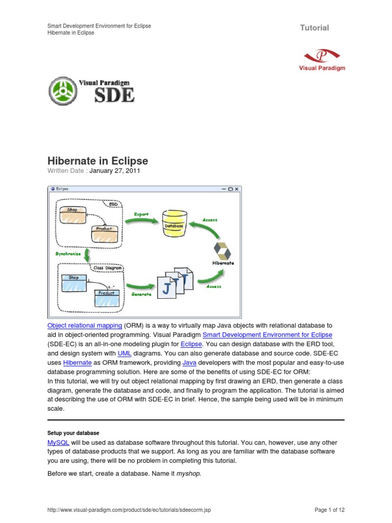 Hibernate ORM Tutorial in Eclipse | PDF | Eclipse (Software) | Object Relational Mapping