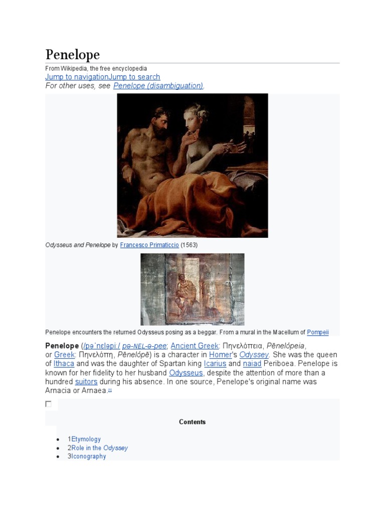 Penelope | PDF | Penelope | Odyssey